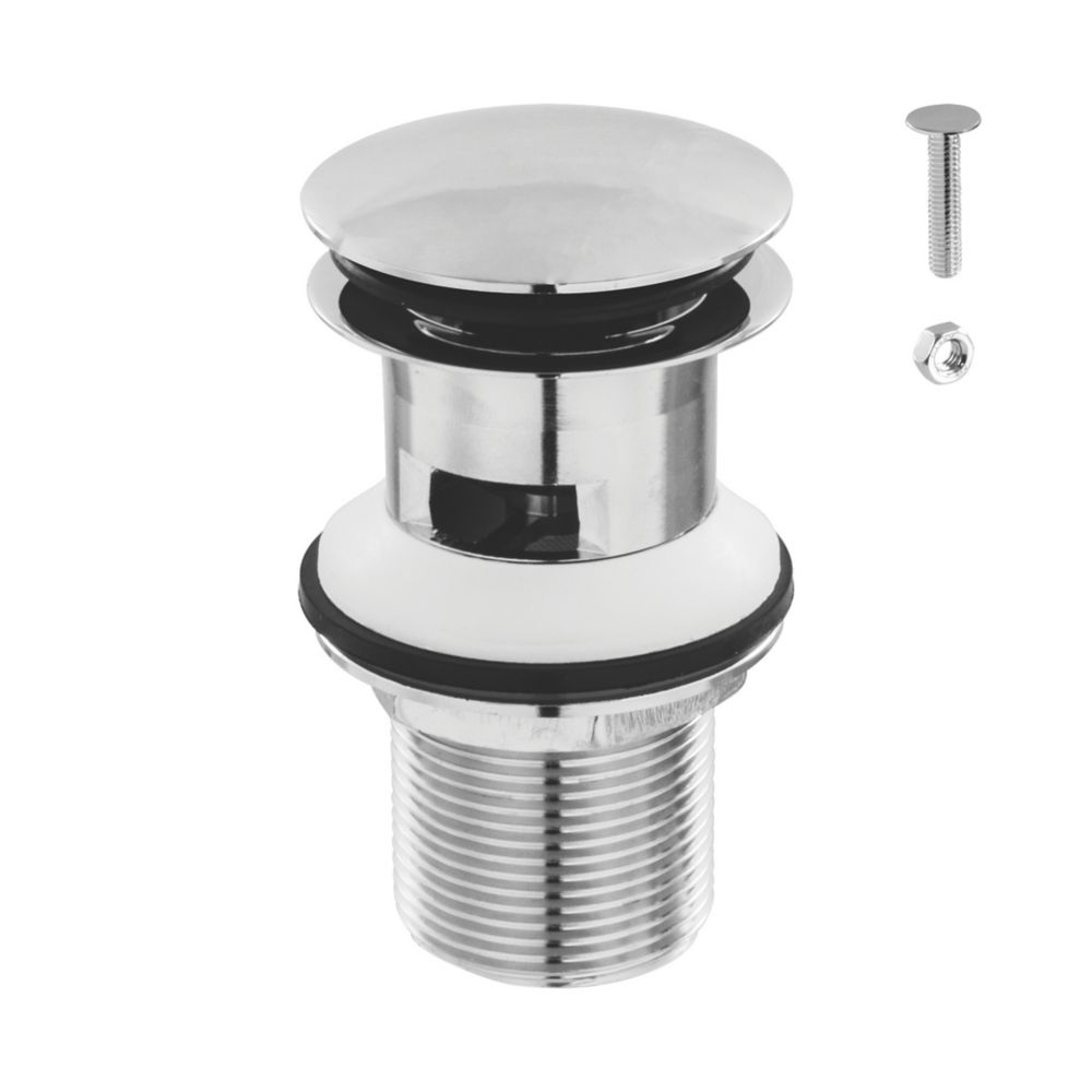 McAlpine Slotted Pop Up Basin Waste Chrome 60mm - Screwfix