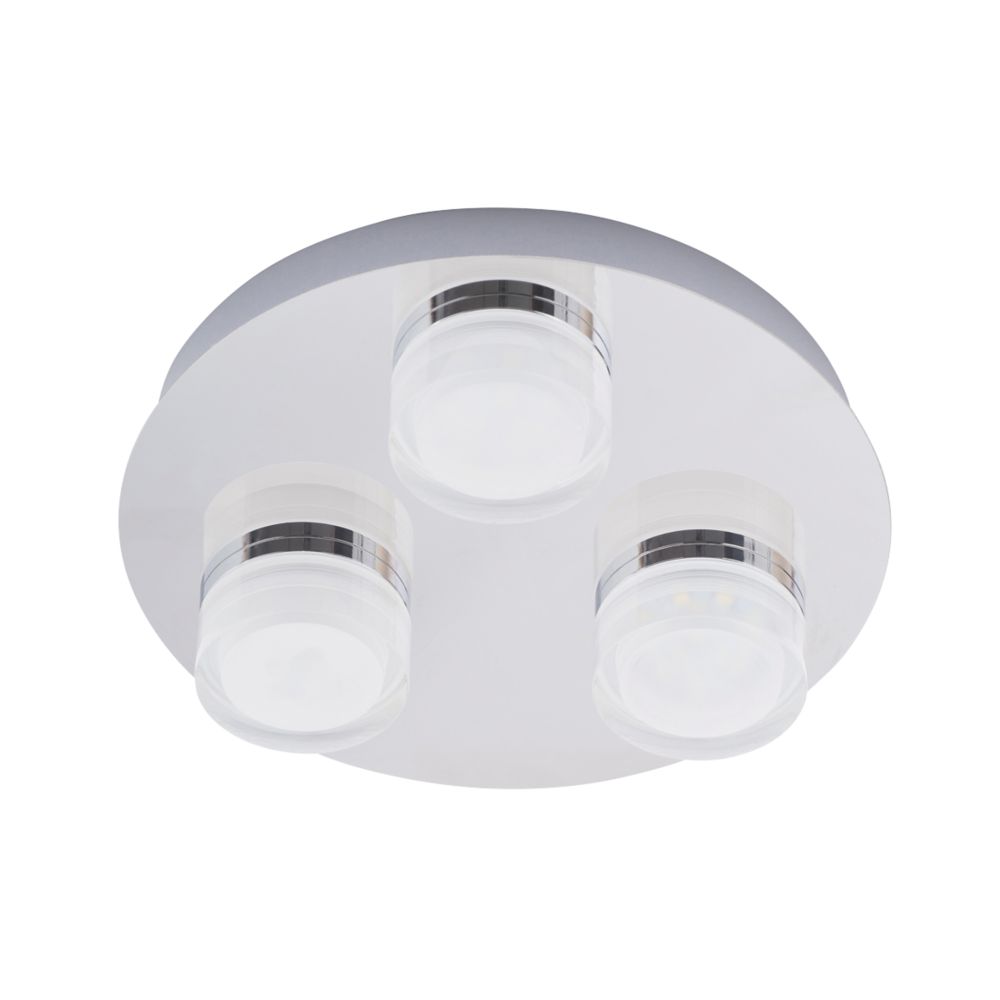 Spa Amalfi LED Flush-Fitting Ceiling Light Chrome 15W 950lm - Screwfix