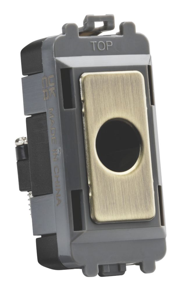 Knightsbridge GDM012AB 0A Grid Flex Outlet Antique Brass - Screwfix