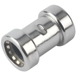 Tectite Sprint Chrome-Plated Copper Push-Fit Equal Coupler 15mm - Screwfix