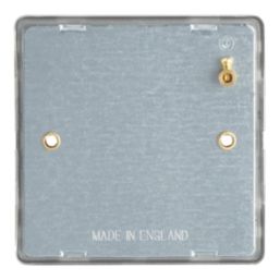 Contactum Lyric 1-Gang Blanking Plate Brushed Steel - Screwfix