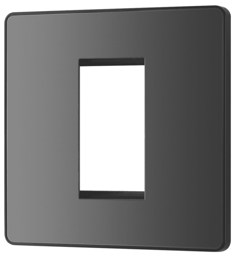 British General Evolve 1-Module Modular Faceplate Black - Screwfix
