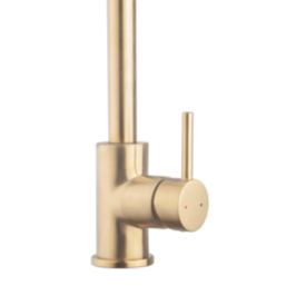 Swirl Elbe Tap Brushed Brass - Screwfix