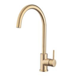 Swirl Elbe Tap Brushed Brass - Screwfix