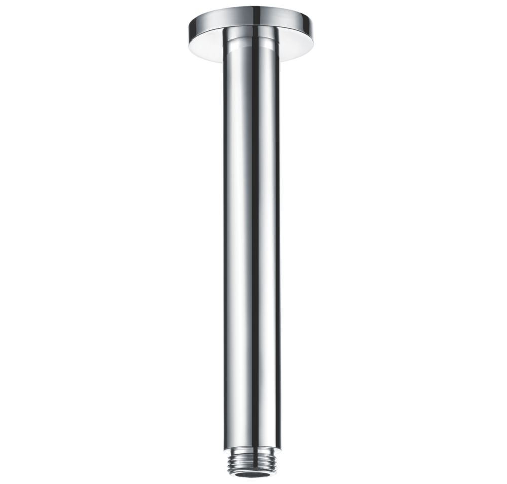 Highlife Bathrooms Round Ceiling Arm Chrome 180mm x 54mm - Screwfix