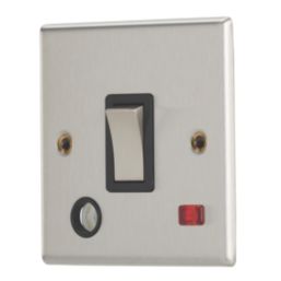 Contactum iConic 20A 1-Gang DP Control Switch & Flex Outlet Brushed ...