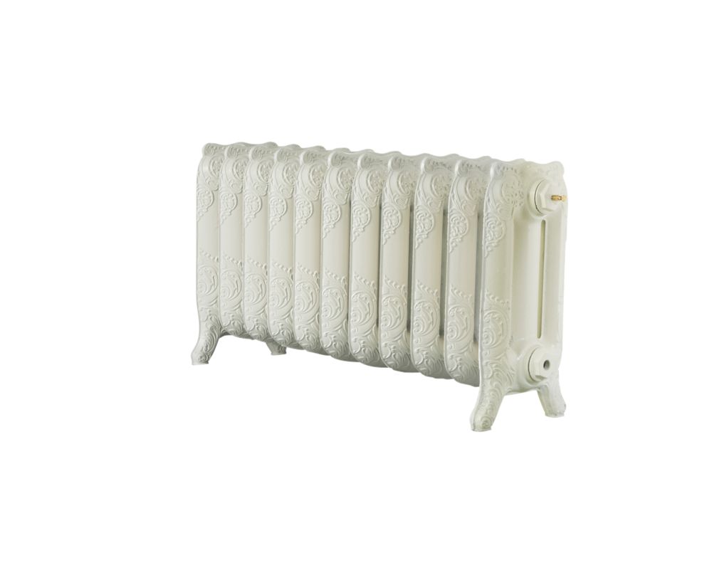 Arroll 470mm x 914mm 3378BTU Cream Cast Iron 3 Column Radiator - Screwfix