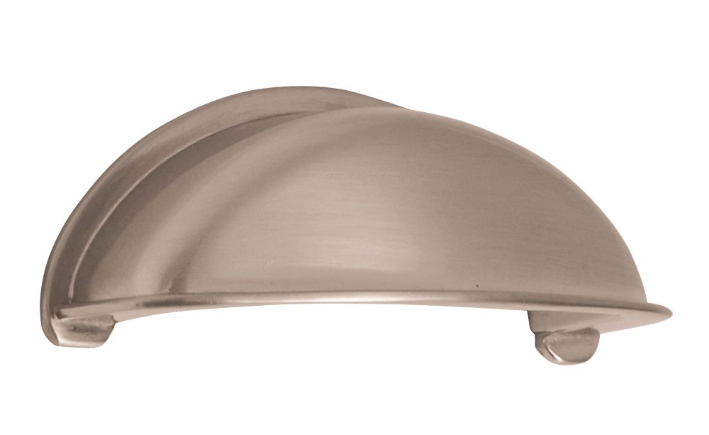 Siro Cabinet Cup Pull Handle 79mm Satin Nickel | Cabinet Handles ...