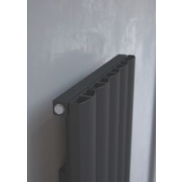 Kudox AluLite Arc 1800mm x 470mm 3994BTU Black Vertical Designer ...