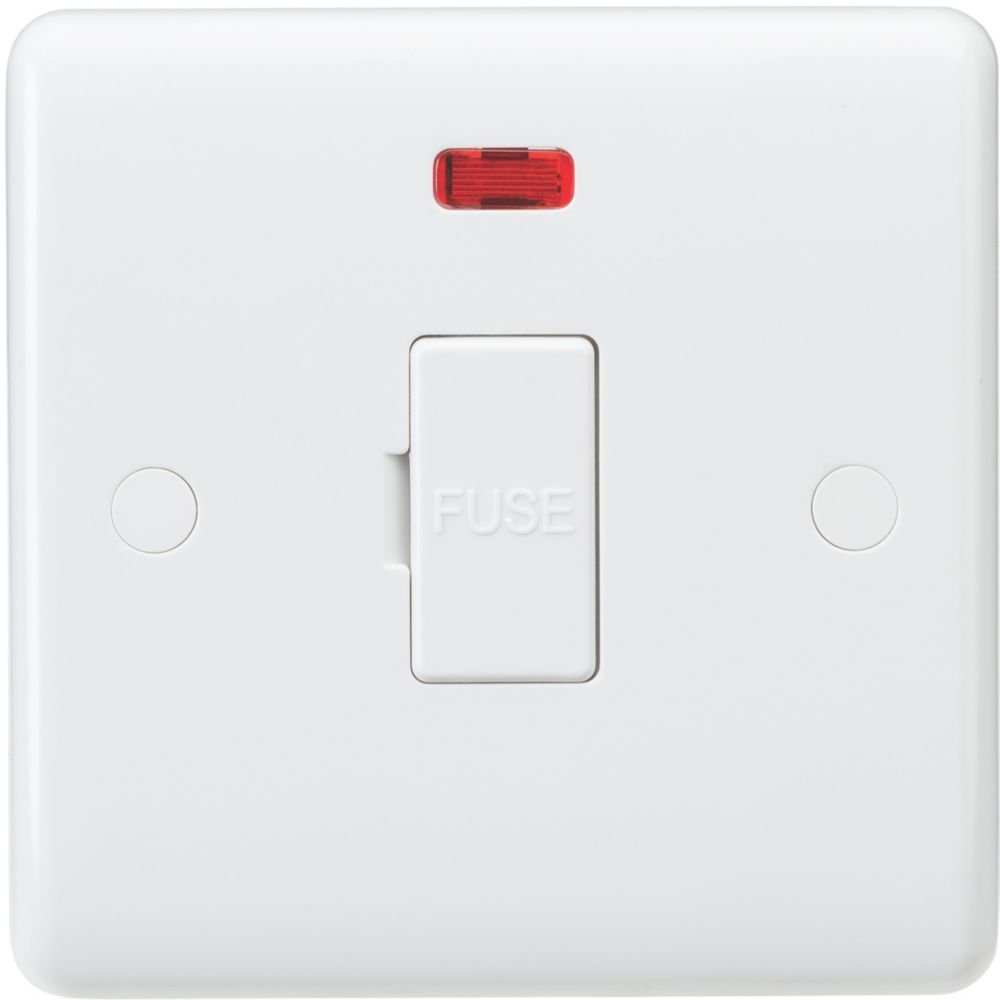 Knightsbridge Curved Edge 13A Unswitched Fused Spur with Neon White ... Knightsbridge Curved Edge 13A Unswitched Fused Spur with Neon White ...