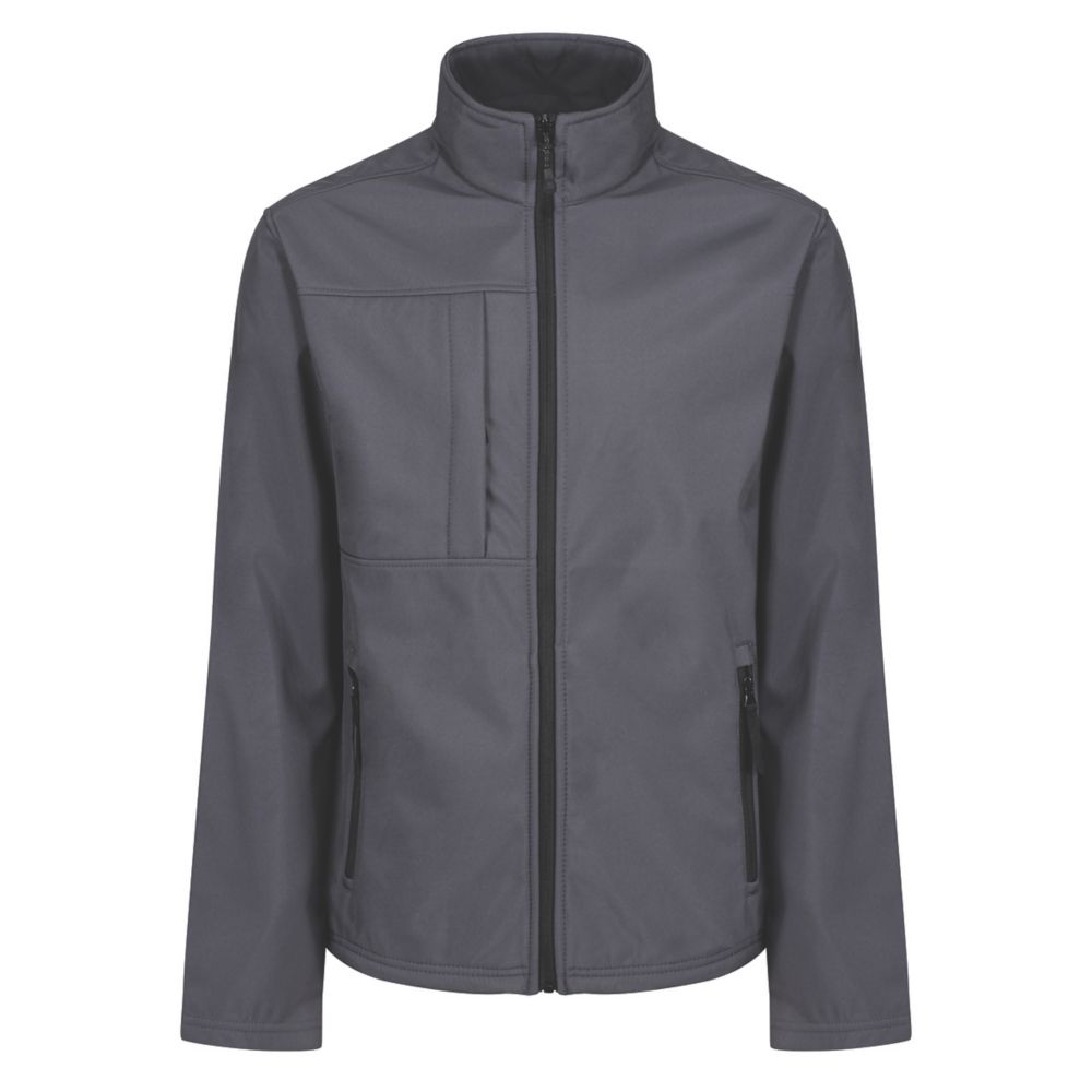 Regatta Octagon II Waterproof Softshell Jacket Seal Grey/Black Medium ...