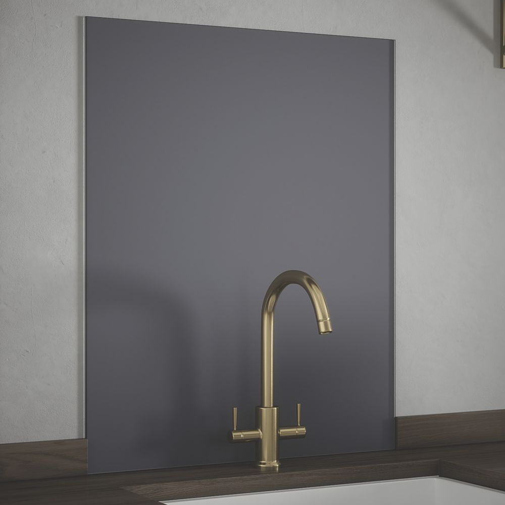 Country Living Storm Grey Kitchen Splashback 600mm x 750mm x 6mm - Screwfix