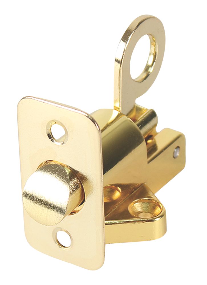 Smith & Locke Fanlight Catch Polished Brass 51mm x 43mm - Screwfix