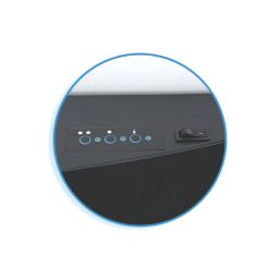 Black Remote Control Wall-Mounted Electric Fire 1000mm x 500mm - Screwfix