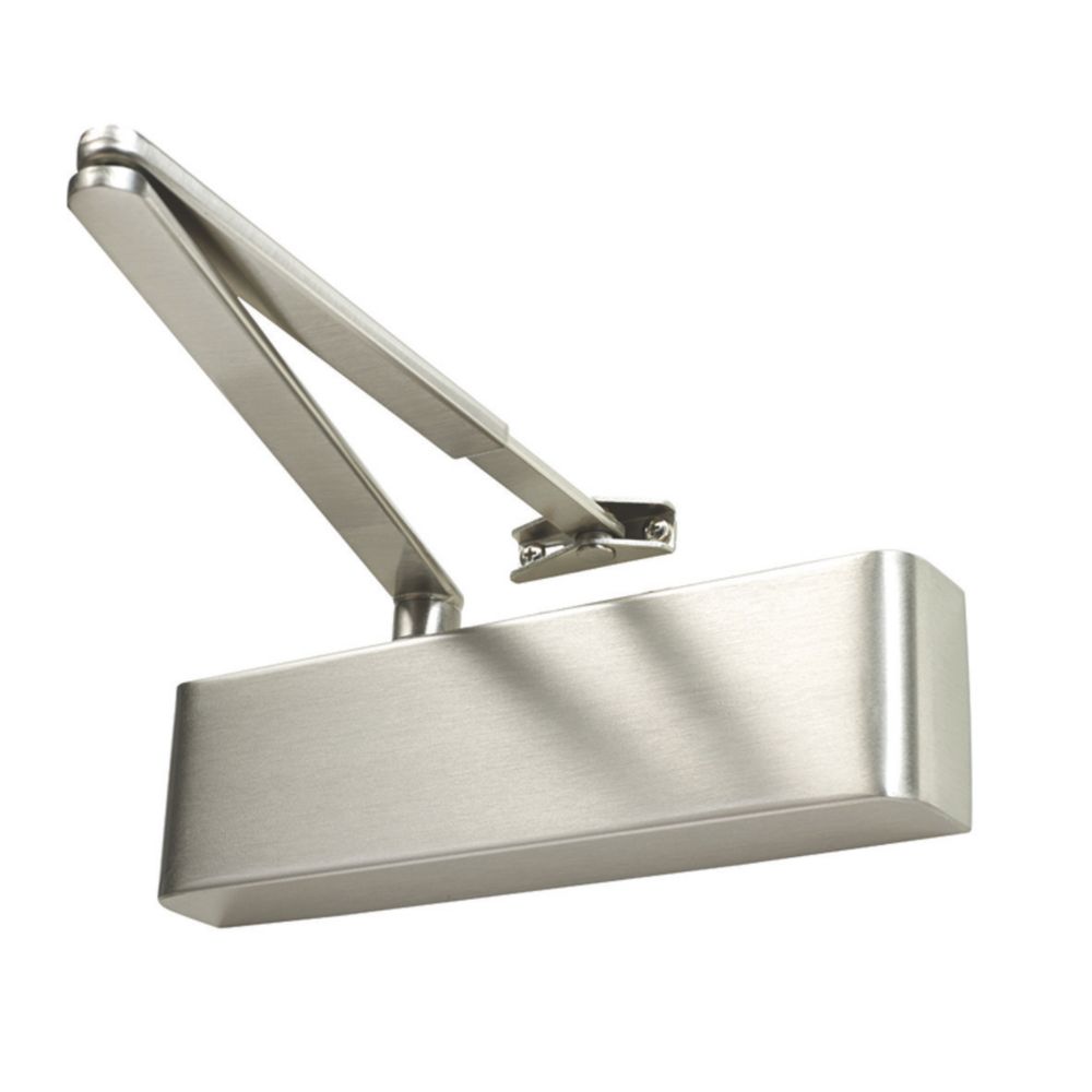 Rutland TS.9205 Fire Rated Overhead Door Closer Satin Nickel - Screwfix