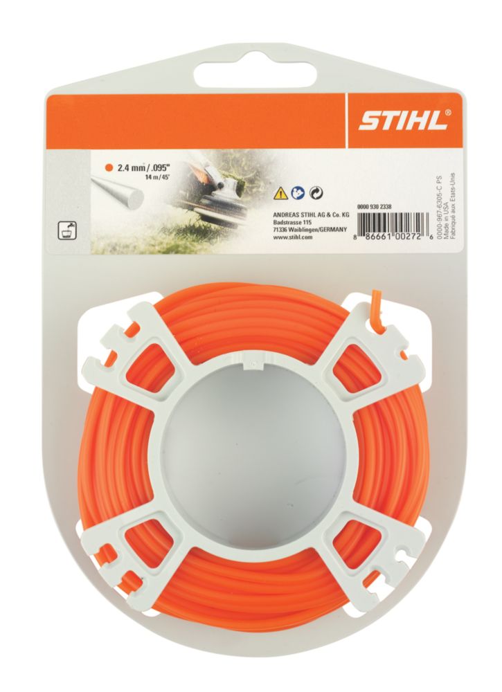 STIHL Round Mowing Line 2.4mm x 14m - Screwfix