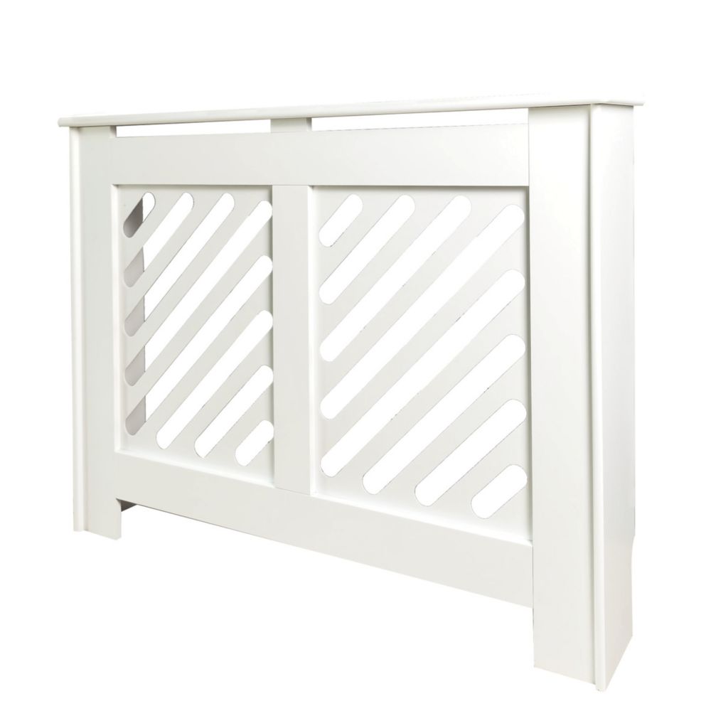 Victorian Radiator Cover White 1195mm x 200mm x 900mm - Screwfix