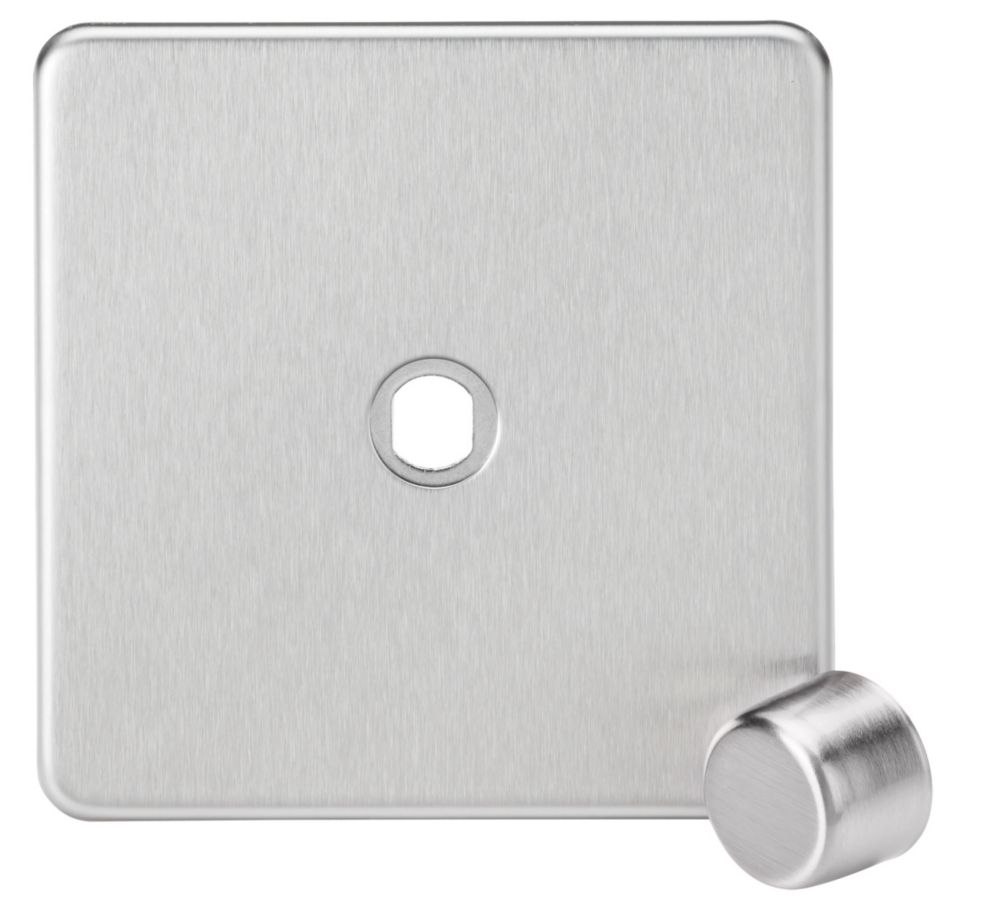 Knightsbridge Screwless 1-Gang Modular Dimmer Switch Brushed Chrome ... Knightsbridge Screwless 1-Gang Modular Dimmer Switch Brushed Chrome ...