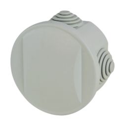 Schneider Electric 4-Entry Round Junction Box 90mm x 45mm x 90mm - Screwfix