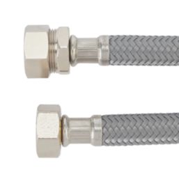 Flomasta Straight Flexible Compression Hose 22mm x 3/4" x 1000mm - Screwfix