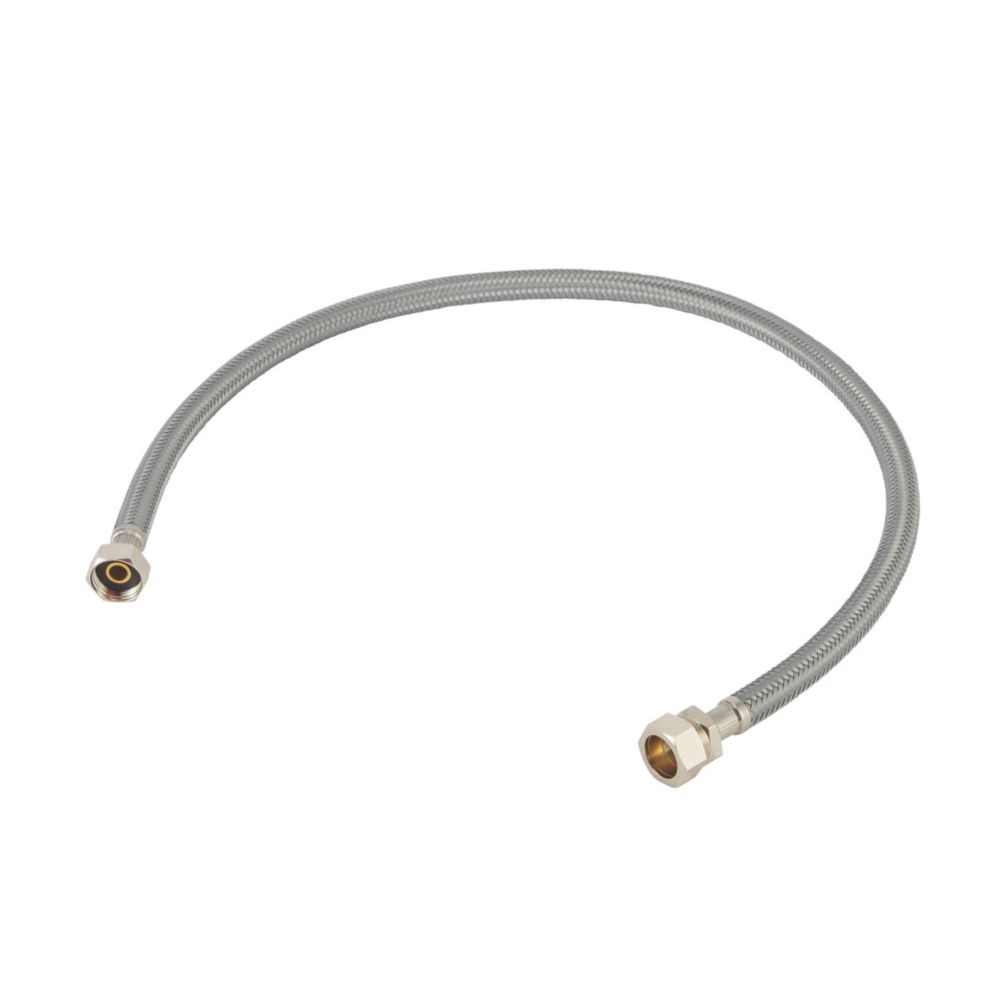 Flomasta Straight Flexible Compression Hose 22mm x 3/4" x 1000mm - Screwfix