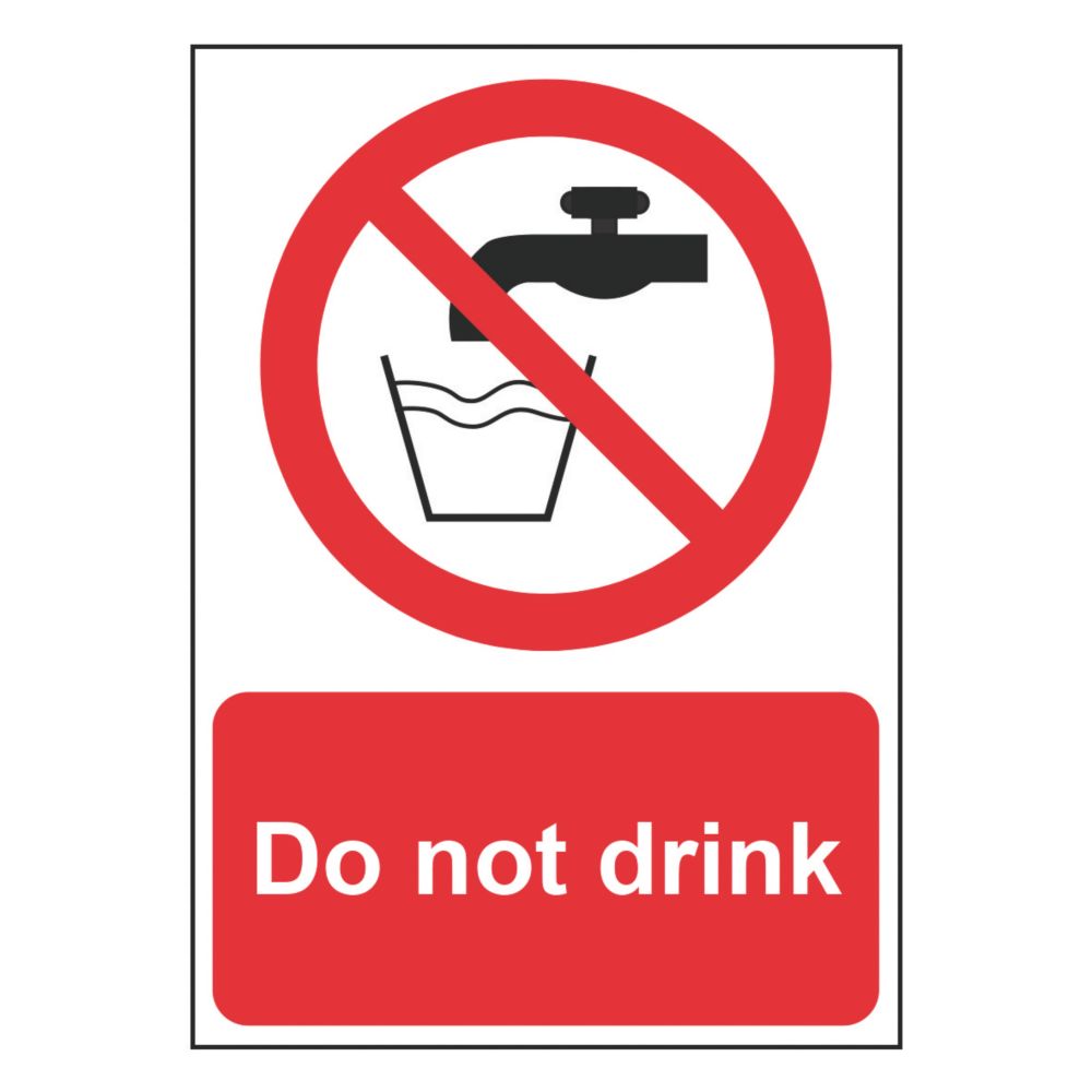 Essentials "Do Not Drink" Sign 210mm x 148mm - Screwfix