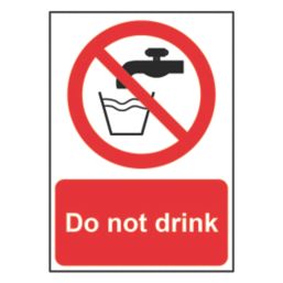 Essentials "Do Not Drink" Sign 210mm x 148mm - Screwfix