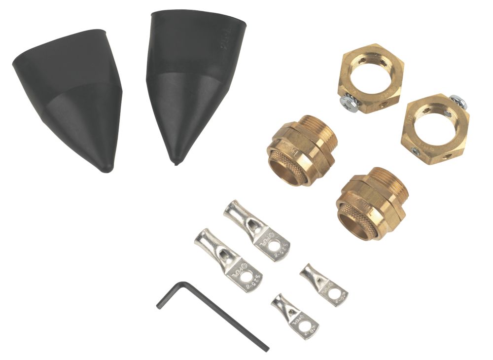 Brass Internal Gland Kit 25mm 2 Pack - Screwfix
