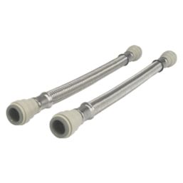 JG Speedfit Push-Fit Flexible Tap Connector Hoses 15mm x 15mm x 300mm 2 ...