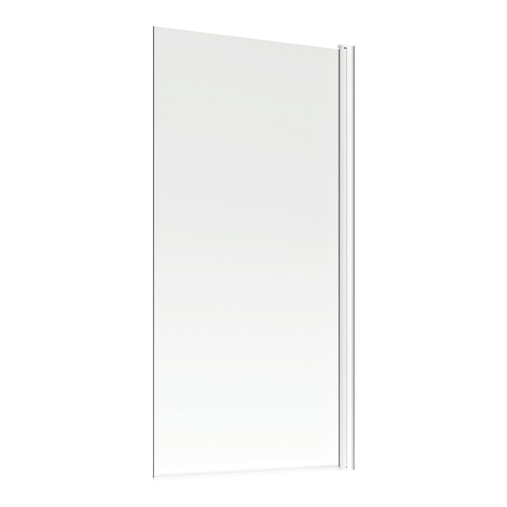 Semi-Framed Chrome Bath Screen Reversible 800mm x 1400mm - Screwfix