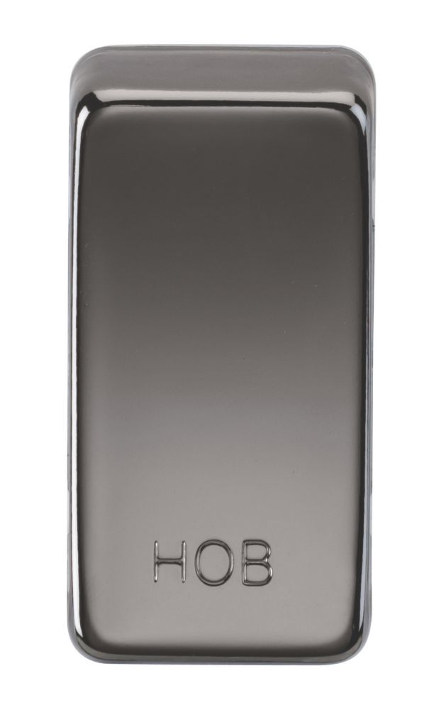 Knightsbridge 'HOB' Switch Cover Black Nickel - Screwfix