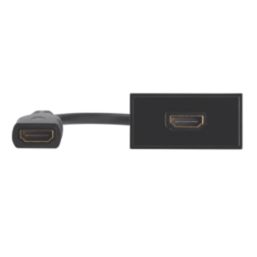 Contactum Media Single Modular HDMI Outlet Black with Colour-Matched ...