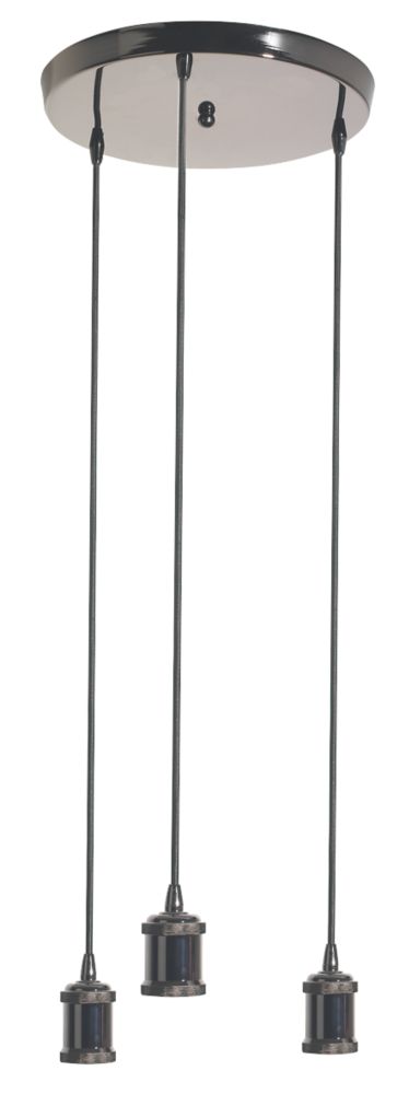 4lite Decorative Pendant Circular Blackened Silver | Pendant Lights ...