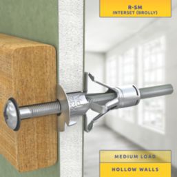 Rawlplug Hollow Wall Anchors M6 x 37mm 20 Pack - Screwfix