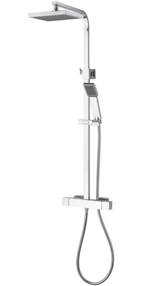 Aqualisa Sierra Safe Touch Rear-Fed Exposed Chrome Thermostatic Bar ...