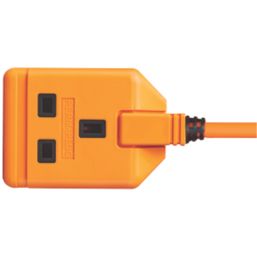 Masterplug 13A 1-Gang Unswitched Heavy Duty Extension Lead Orange 5m ...