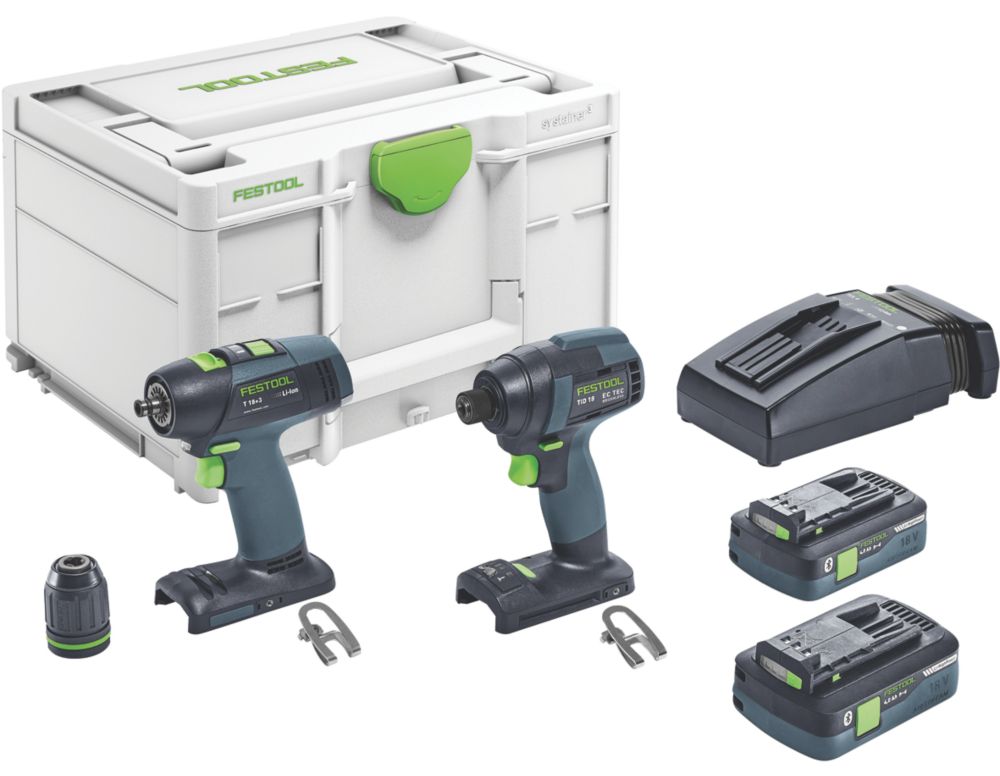 Festool 577245 18V 2 x 4.0Ah Li-Ion Airstream Li-High Power Brushless ...