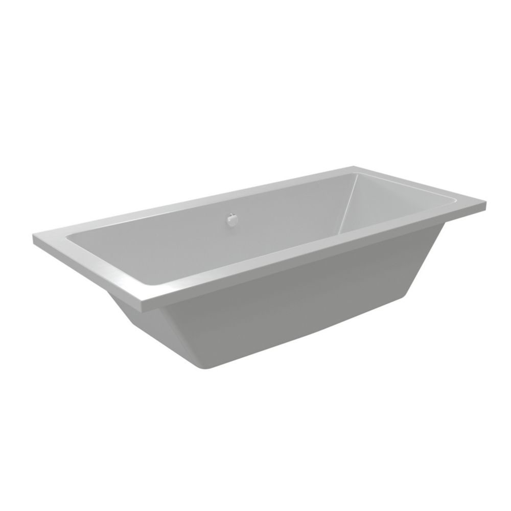 Colorado Double-Ended Bath Acrylic No Tap Holes 1700mm x 700mm - Screwfix