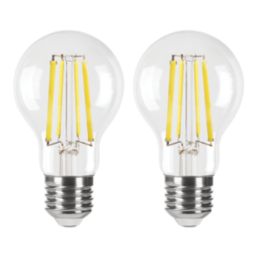 LAP E27 A60 LED Light Bulb Clear 806lm 3.8W 2 Pack - Screwfix