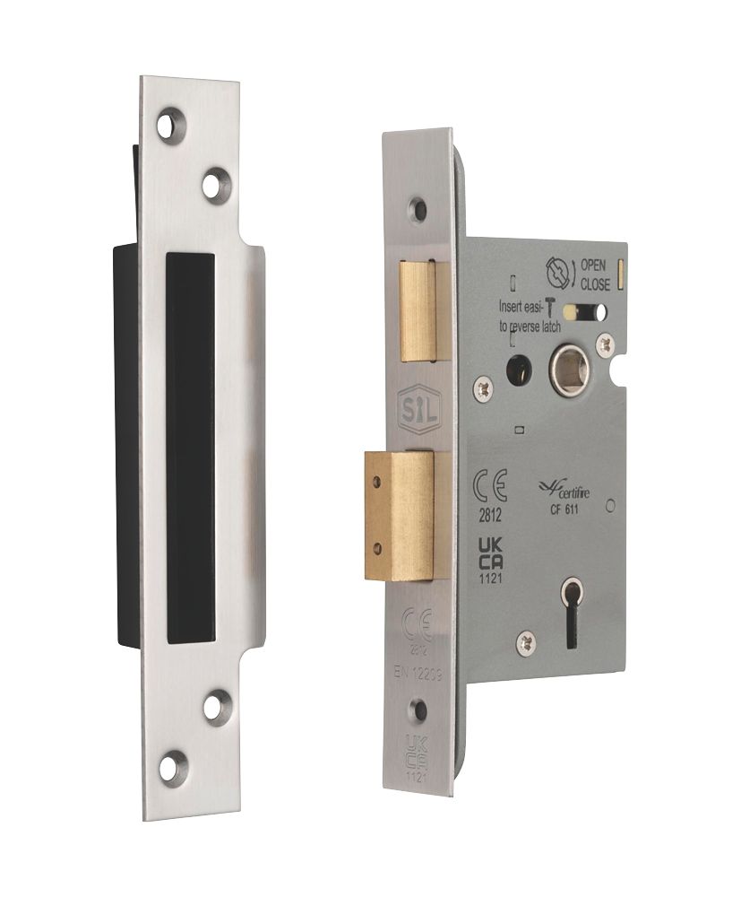 Smith & Locke Fire Rated 5 Lever Satin Nickel Architectural Sash Lock ...