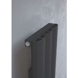 Kudox AluLite Arc 1800mm x 280mm 2396BTU Black Vertical Designer ...