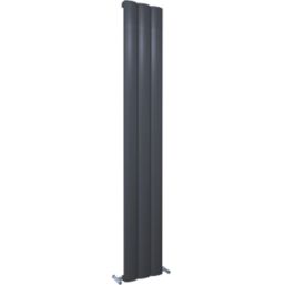 Kudox AluLite Arc 1800mm x 280mm 2396BTU Black Vertical Designer ...