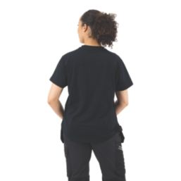 Site Caffery Short Sleeve Womens T-Shirt Black Size 18 - Screwfix