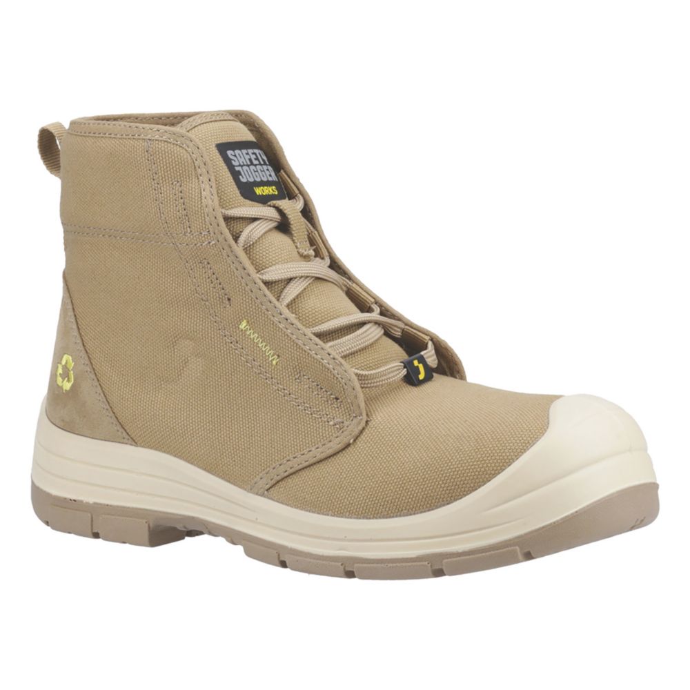 Safety Jogger Ecodesert S1P Mid Size 9 Beige Steel Toe Cap Safety Boots ...