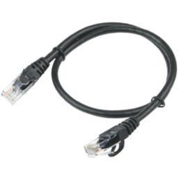 Philex Black Unshielded RJ45 Cat 6 Ethernet Cables 0.5m 10 Pack - Screwfix