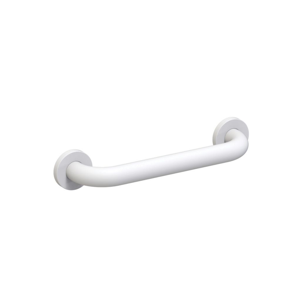 Glomma Straight Household Grab Rail White 300mm - Screwfix