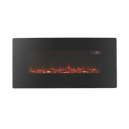 Focal Point Pasadena Black Remote Control Wall-Mounted Electric Fire ...