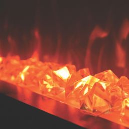 Focal Point Pasadena Black Remote Control Wall-Mounted Electric Fire ...