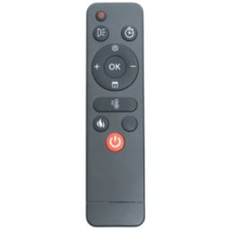 Focal Point Pasadena Black Remote Control Wall-Mounted Electric Fire ...