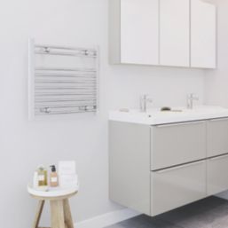 Blyss 500mm x 550mm 600BTU Chrome Curved Towel Radiator - Screwfix